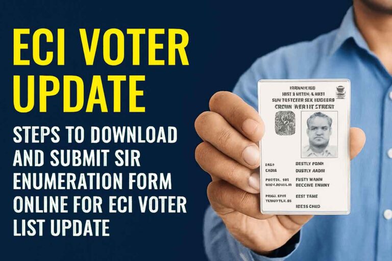 ECI voter update: Steps to download and submit SIR enumeration form ...